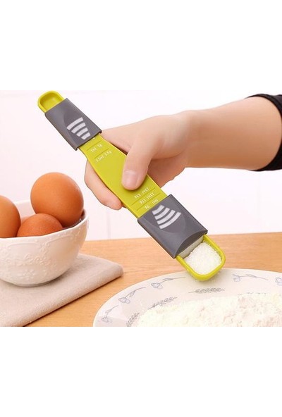 Plastik Ev Çift Kafa Ayarlanabilir Pişirme Ölçeği Ölçüm Kaşık Mutfak Aleti(Yurt Dışından) Plastik Ev Çift Kafa Ayarlanabilir Pişirme Ölçeği Ölçüm Kaşık Mutfak Aleti(Yurt Dışından)
