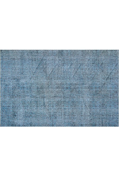 Bespoky Atina Mavi Eskitme El Dokuma Alan Halısı