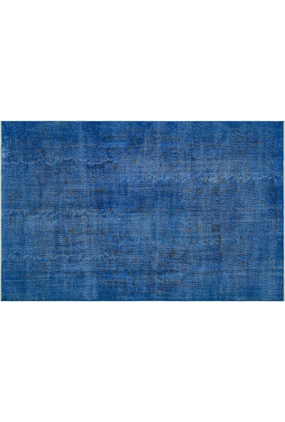 Bespoky Atina Mavi Eskitme El Dokuma Alan Halısı