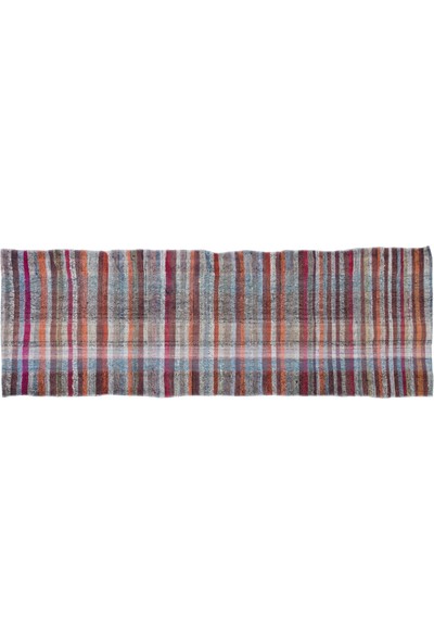 Bespoky Girit Bej Çizgili El Dokuma Alan Halısı