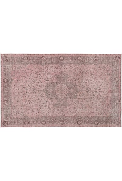 Bespoky Atina Pembe Eskitme El Dokuma Alan Halısı