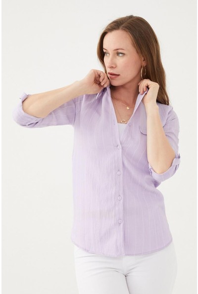 Alessi Lumarco Sahte Cep Çizgili Gömlek
