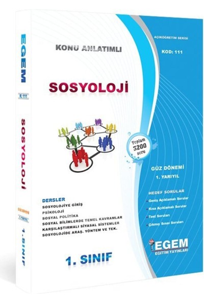 Aöf 1. Sınıf Sosyoloji Konu Anlatımlı Soru Bankası Güz Dönemi 1. Yarıyıl Aöf 1. Sınıf Sosyoloji Konu Anlatımlı Soru Bankası Güz Dönemi 1. Yarıyıl