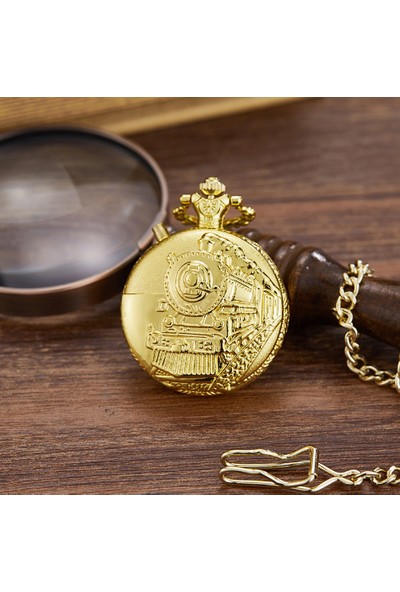 Artspot Retro Köstekli Cep Saati - Altın (Yurt Dışından) Artspot Retro Köstekli Cep Saati - Altın (Yurt Dışından)