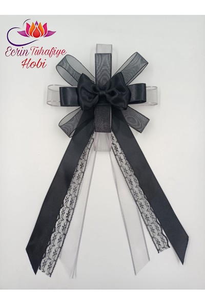 Elzem Tasarım Hediyelik Siyah Damat Bohça Süsü Elzem Tasarım Hediyelik Siyah Damat Bohça Süsü