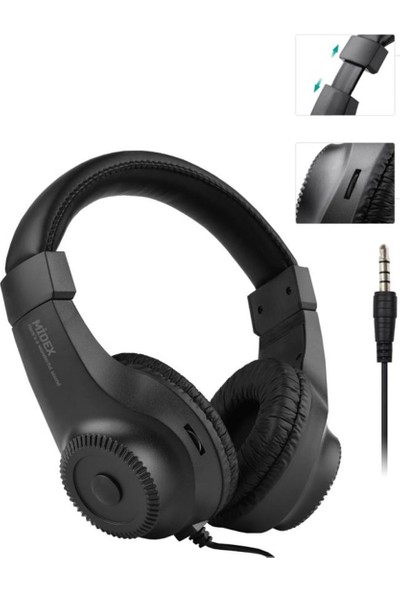 Midex Rs-10 Stereo Kulaklık Çok Amaçlı Stüdyo Referans Dinleme Dj (3.5mm Jack Girişli) Midex Rs-10 Stereo Kulaklık Çok Amaçlı Stüdyo Referans Dinleme Dj (3.5mm Jack Girişli)