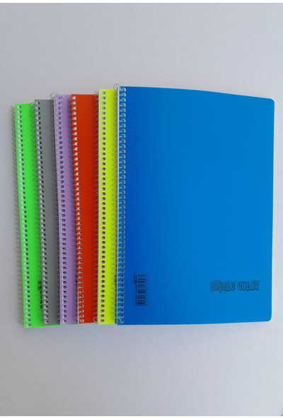 Single Color Spiralli A4 Kareli Defter Karışık 8 Çeşit Single Color Spiralli A4 Kareli Defter Karışık 8 Çeşit