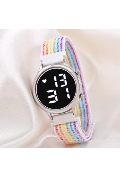 Pinkoli Çocuk Kol Saati Cırt Yapışır Kordonlu LED Dijital Çocuk Saati ST-304175