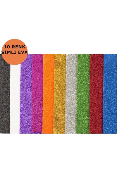 Linea A4 Simli Eva 2 mm 10 Renk Karışık Linea A4 Simli Eva 2 mm 10 Renk Karışık