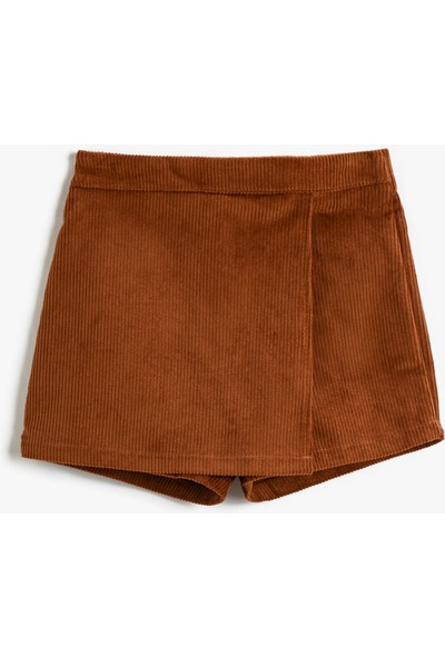 Koton Mini Şort Etek Fitilli Kadife