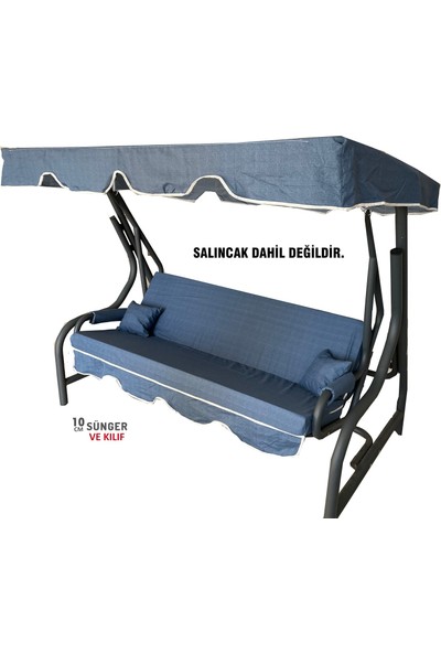 Olgun Home 3 Kişilik Salıncak Minder Seti Süngerli Kılıfı Lacivert Bahçe Minderi Olgun Home 3 Kişilik Salıncak Minder Seti Süngerli Kılıfı Lacivert Bahçe Minderi