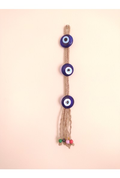 Durmazer Online Makrome Üç Boncuk Şekilli Püskül Detaylı Duvar Süsü