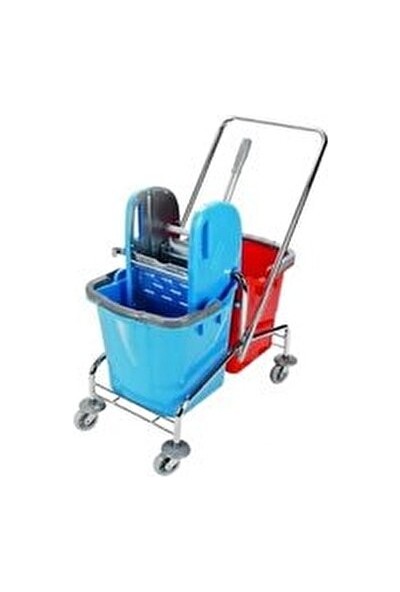 Omnisoft Uctm CK752 Krom Taşıyıcı Krom Pres Çift Kovalı Temizlik Arabası Omnisoft Uctm CK752 Krom Taşıyıcı Krom Pres Çift Kovalı Temizlik Arabası