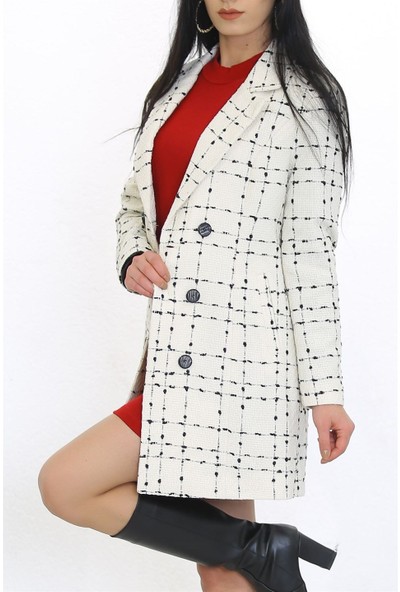 Içi Astarlı Kaşe Kaban Bej - 3002.1322.