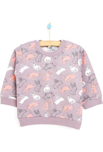 Hello Baby Basic Kız Bebek Şardonlu Iki Ip Baskılı Sweatshirt Hello Baby Basic Kız Bebek Şardonlu Iki Ip Baskılı Sweatshirt