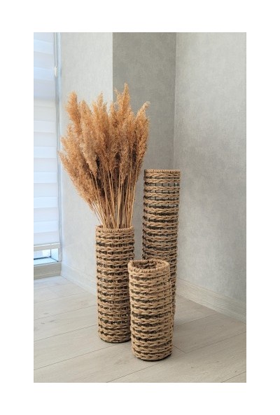 Ekodoğa Hasır Örgü Vazo 50 cm Çiçeklik Yapay Çiçek Vazosu Dekoratif Saksı Ekodoğa Hasır Örgü Vazo 50 cm Çiçeklik Yapay Çiçek Vazosu Dekoratif Saksı