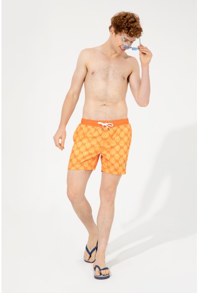 U.S. Polo Assn. Erkek Turuncu Deniz Şortu 50251893-VR051