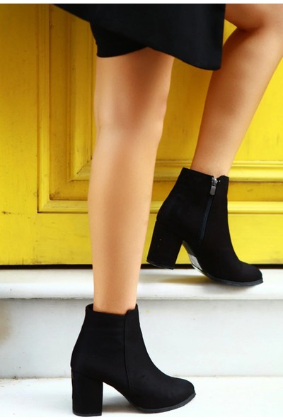 Kadın Siyah Süet Bot