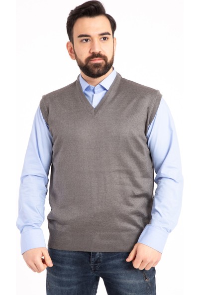 Erkek Ince Yün Triko Örgü Regular Kalıp Baba Süveter 5120