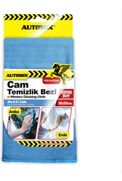 Automix Mikrofiber Cam Temizlik Bezi 50X50CM Automix Mikrofiber Cam Temizlik Bezi 50X50CM