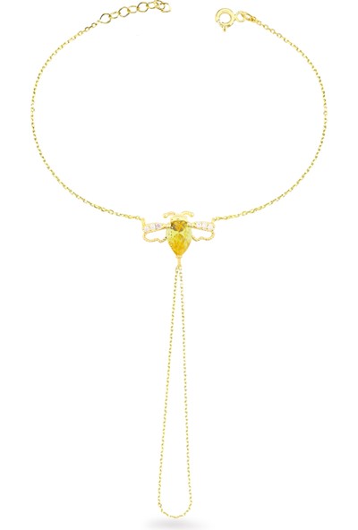 Silveranka 925 Ayar Gümüş Sitrin Arı Şahmeran Bileklik Silveranka 925 Ayar Gümüş Sitrin Arı Şahmeran Bileklik