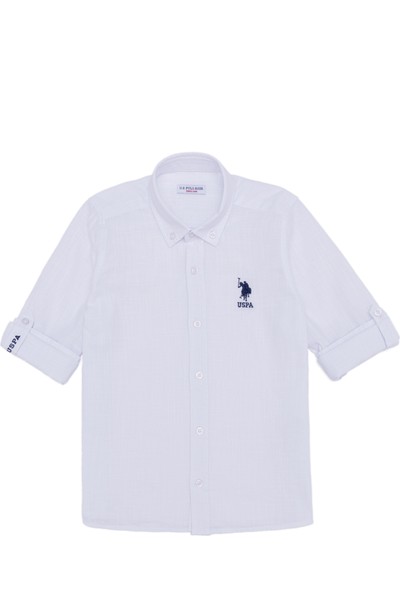 U.S. Polo Assn. Erkek Çocuk Beyaz Gömlek 50254327-VR013 U.S. Polo Assn. Erkek Çocuk Beyaz Gömlek 50254327-VR013