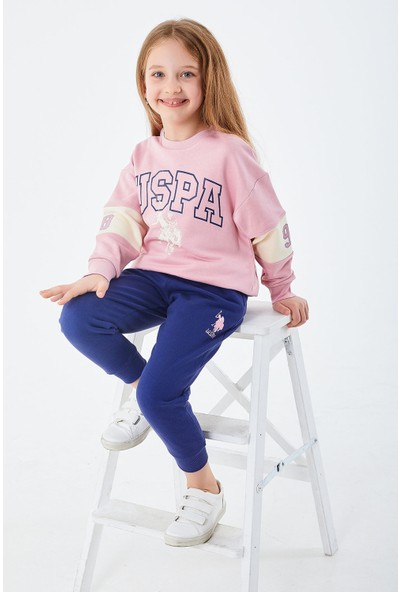 U.S. Polo Assn. U.s. Polo Assn Lisanslı Klasik Pudra Kız Çocuk Ribanalı Eşofman Takım U.S. Polo Assn. U.s. Polo Assn Lisanslı Klasik Pudra Kız Çocuk Ribanalı Eşofman Takım