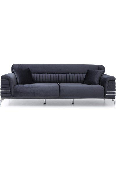 Mobilya Şöleni Helen Antrasit Üçlü Koltuk Mobilya Şöleni Helen Antrasit Üçlü Koltuk