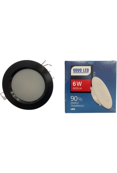 Vovo 6W LED Spot Lamba Siyah Kasa Beyaz Işık Tak Çalıştır Model Delik Çapı 7 Cm Vovo 6W LED Spot Lamba Siyah Kasa Beyaz Işık Tak Çalıştır Model Delik Çapı 7 Cm
