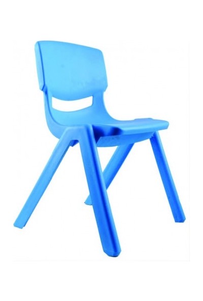 Kido Kırılmaz Plastik Çocuk Sandalyesi-25 cm Mavi