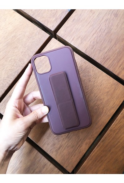 Hrmimi iPhone 11 Uyumlu KılıfStandli Bordo Hrmimi iPhone 11 Uyumlu KılıfStandli Bordo