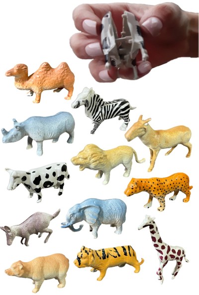 HYD Safari Animals Plastik Evcil ve Yabani Hayvan Serisi 12'li Set HYD Safari Animals Plastik Evcil ve Yabani Hayvan Serisi 12'li Set