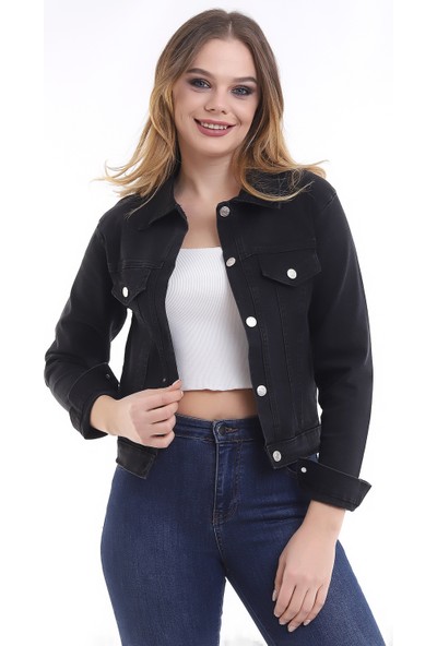 Enfi Sportif Dikişli Kikralı Kadın Kot Ceket Slim Fit Enfi Sportif Dikişli Kikralı Kadın Kot Ceket Slim Fit