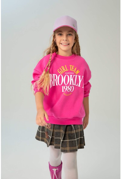 DeFacto Kız Çocuk Regular Fit Kalın Sweatshirt Kumaşı Bisiklet Yaka İçi Yumuşak Tüylü Sweatshirt Y3880A622AU DeFacto Kız Çocuk Regular Fit Kalın Sweatshirt Kumaşı Bisiklet Yaka İçi Yumuşak Tüylü Sweatshirt Y3880A622AU