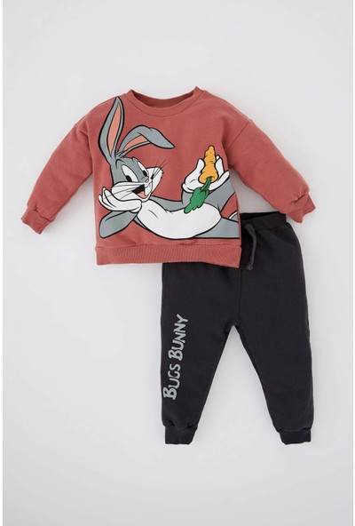 DeFacto Erkek Bebek Looney Tunes Lisanslı Regular Fit Bisiklet Yaka Sweatshirt Eşofman Alt Takım Y9435A222WN DeFacto Erkek Bebek Looney Tunes Lisanslı Regular Fit Bisiklet Yaka Sweatshirt Eşofman Alt Takım Y9435A222WN