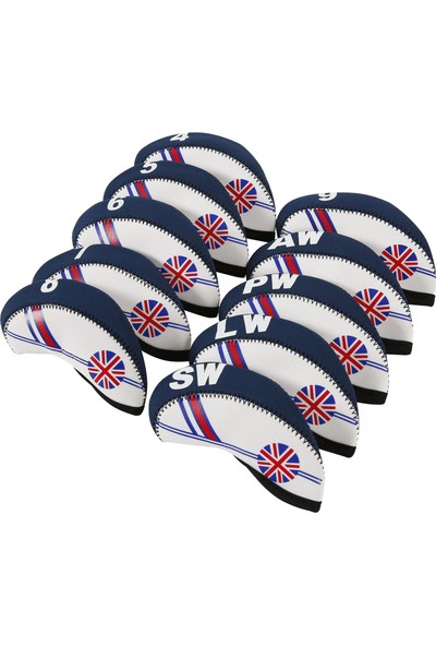 Zwinz 10X Golf Demir Headcover Golf Kulübü Kafa Kapağı 4-9, Aw, Pw, Lw, Sw Koruma Koyu Mavi (Yurt Dışından) Zwinz 10X Golf Demir Headcover Golf Kulübü Kafa Kapağı 4-9, Aw, Pw, Lw, Sw Koruma Koyu Mavi (Yurt Dışından)