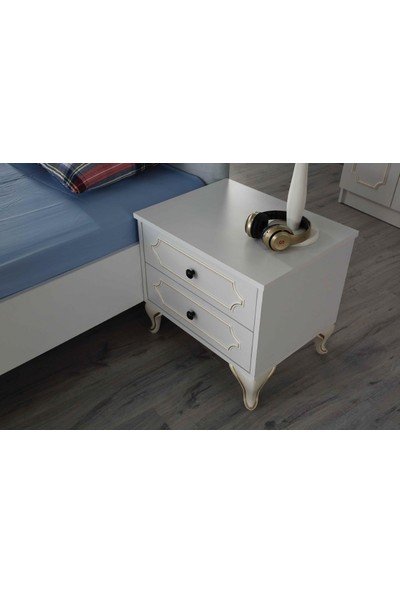 Ipek Mobilya Alonzo Komodin ( Beyaz ) Ipek Mobilya Alonzo Komodin ( Beyaz )