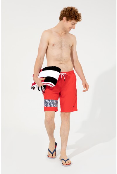U.S. Polo Assn. Erkek Kırmızı Deniz Şortu 50252045-VR030
