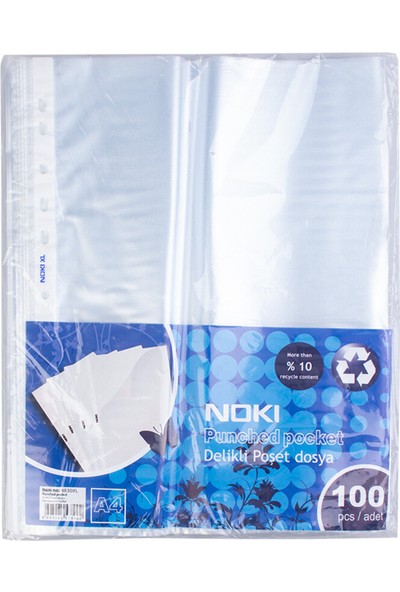 Noki Delikli Poşet Dosya 100LÜ Ebat A4 Noki Delikli Poşet Dosya 100LÜ Ebat A4