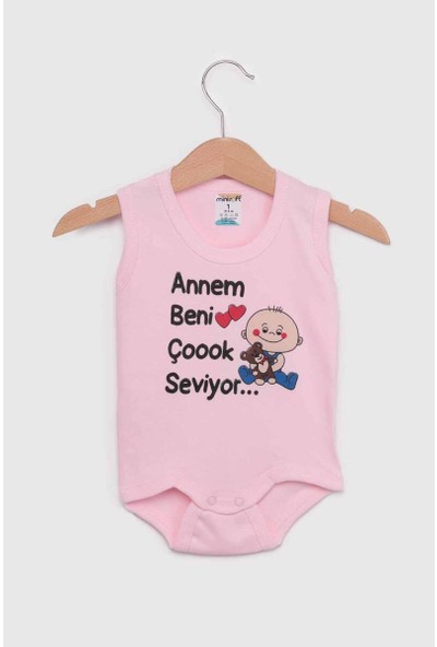 Annem Beni Çok Seviyor Bebek Zıbın | Pembe Annem Beni Çok Seviyor Bebek Zıbın | Pembe