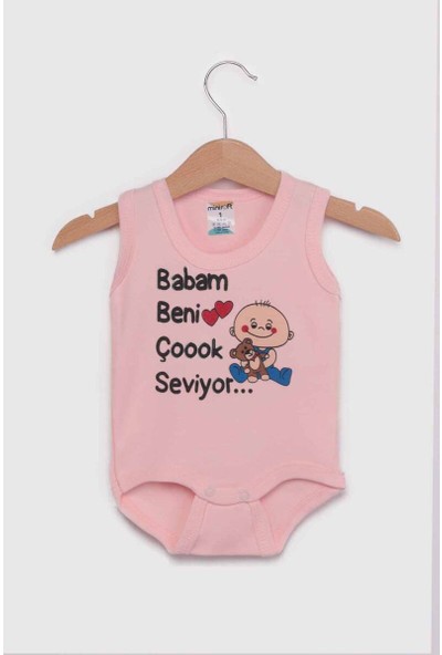 Babam Beni Çok Seviyor Bebek Zıbın | Pudra Babam Beni Çok Seviyor Bebek Zıbın | Pudra