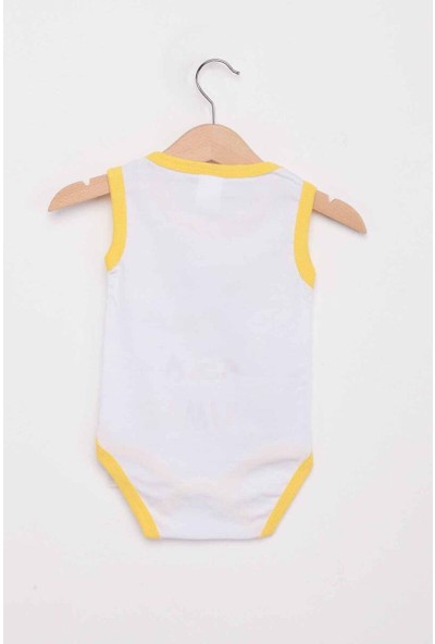 Baskılı Geniş Askılı Bebek Zıbın 1316 | Sarı