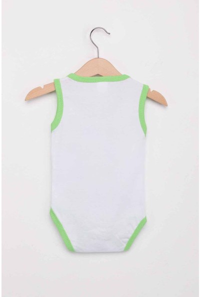 Baskılı Geniş Askılı Bebek Zıbın 1316 | Yeşil Baskılı Geniş Askılı Bebek Zıbın 1316 | Yeşil