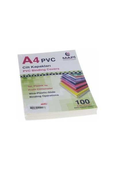 Mapilam A-4 300 Micron Pvc Kapak Beyaz 100 Lü Laminasyon Filmi 1511 Mapilam A-4 300 Micron Pvc Kapak Beyaz 100 Lü Laminasyon Filmi 1511