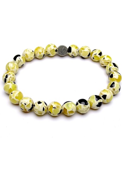 Tesbih Rüyası Reçine Kokulu Mozaik Kehribar Bileklik2