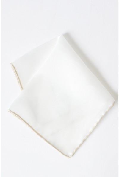 Altınyıldız Classics Desenli Beyaz Bej Klasik Mendil