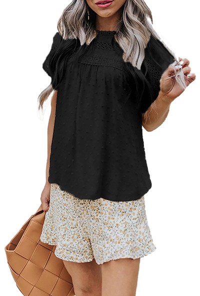Warm Shoping Dantel Dokuma Kısa Kollu Casual Gömlek Tshirt (Yurt Dışından) Warm Shoping Dantel Dokuma Kısa Kollu Casual Gömlek Tshirt (Yurt Dışından)