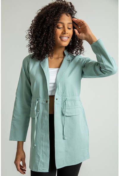 Hakim Yaka Gabardin Ceket-Mint Hakim Yaka Gabardin Ceket-Mint