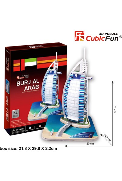 Cubic Fun 3D 44 Parça Puzzle Burç El Arap - Dubai Cubic Fun 3D 44 Parça Puzzle Burç El Arap - Dubai