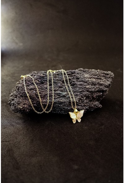 Hosell So Savior Krem Kelebek Kolye